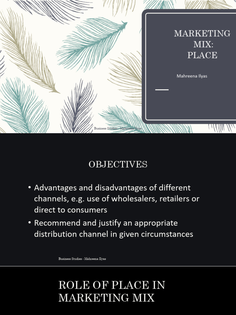 2425 Chapter 14 - FS Marketing Mix Place 2 | PDF | Retail | Marketing