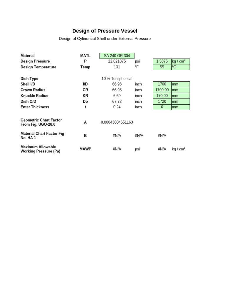 Pressure Vessel Design Specifications | PDF | Pressure | Continuum ...