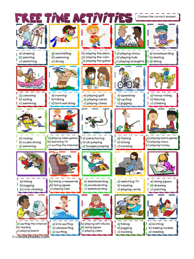 Free Time Activities | PDF