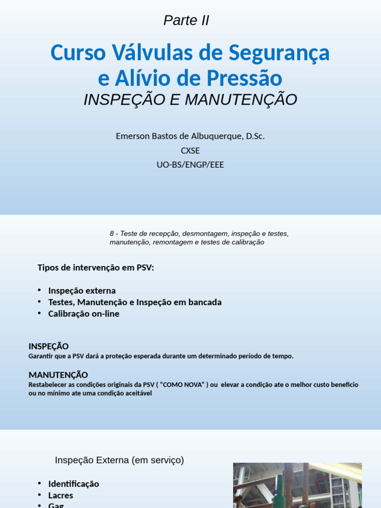 Novo Curso PSV UP Emerson Parte II | PDF | Calibração