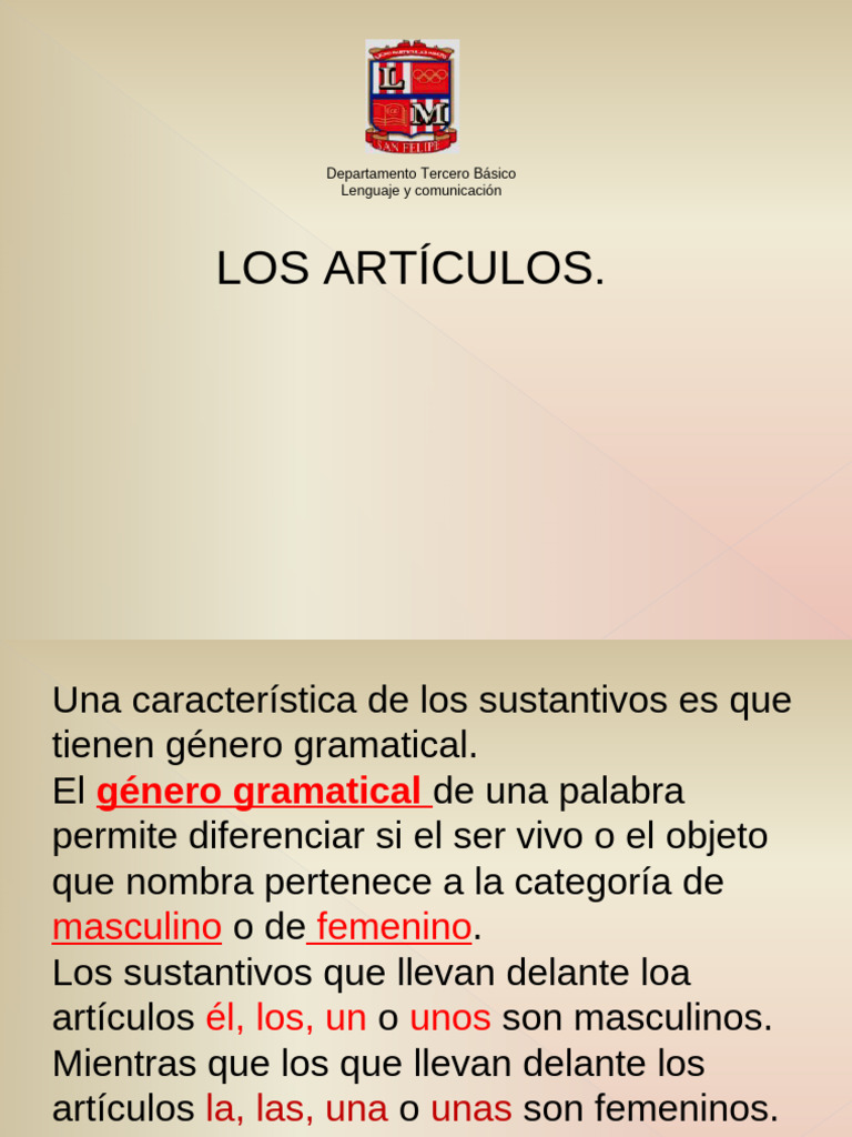 Los Articulos Clase 5 | PDF