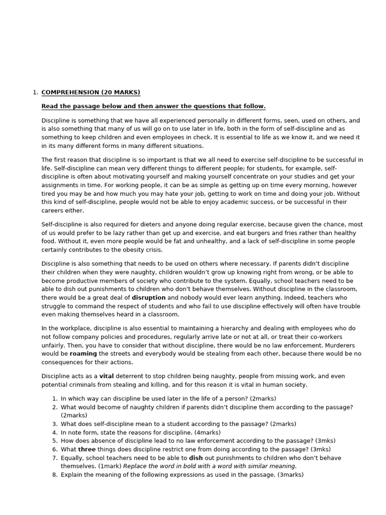 English Paper 2 - KCSE Prediction 2025 Set 1-5526 | PDF | Disciplines ...
