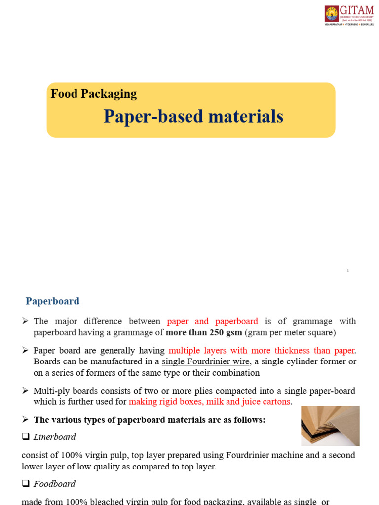 Paper Based Materials | PDF | Paperboard | Paper