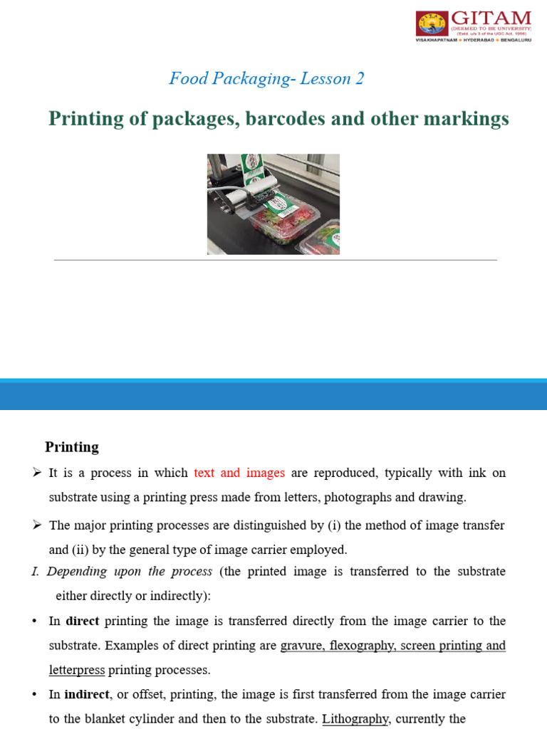 2-Printing of Packages | PDF | Printing | Lithography