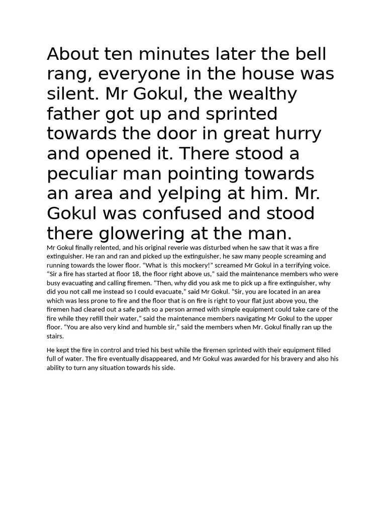 About Ten Minutes Later The Bell Rang | PDF