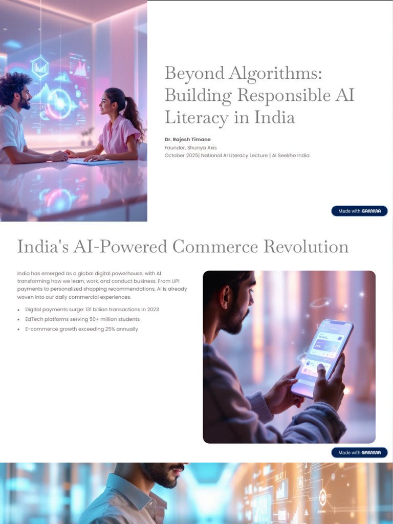 Responsible AI Literacy for Commerce Students | PDF | Artificial ...