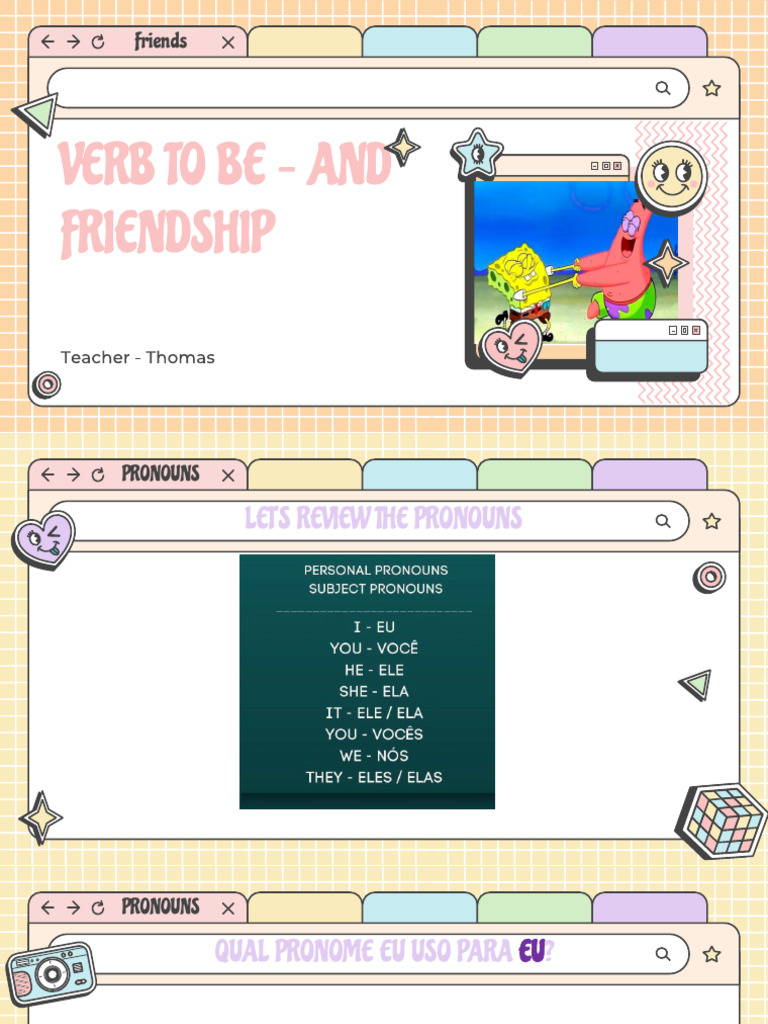 English Pronouns and Verb "To Be" Guide | PDF | Grammatical Number ...