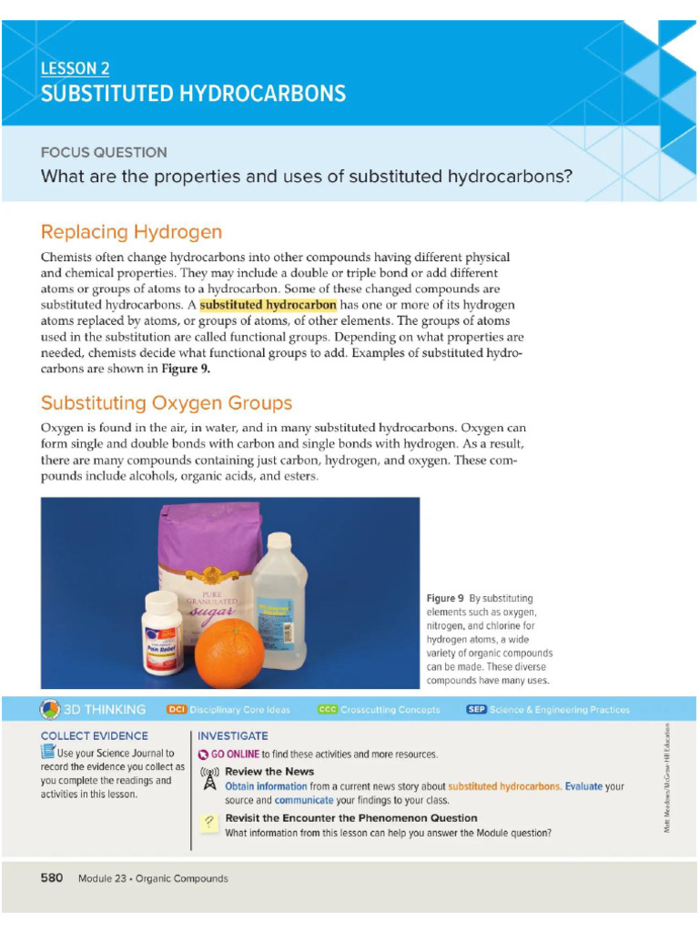 Book Lesson2 Substituted Hydrocarbons | PDF