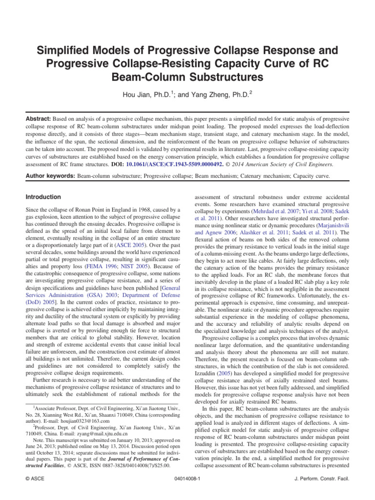 2014-Simplified Models of Progressive Collapse Response and Progressive Collapse-Resisting ...