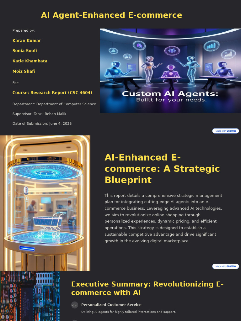 AI Enhanced E Commerce A Strategic Blueprint | PDF | Artificial Intelligence | Intelligence (AI ...