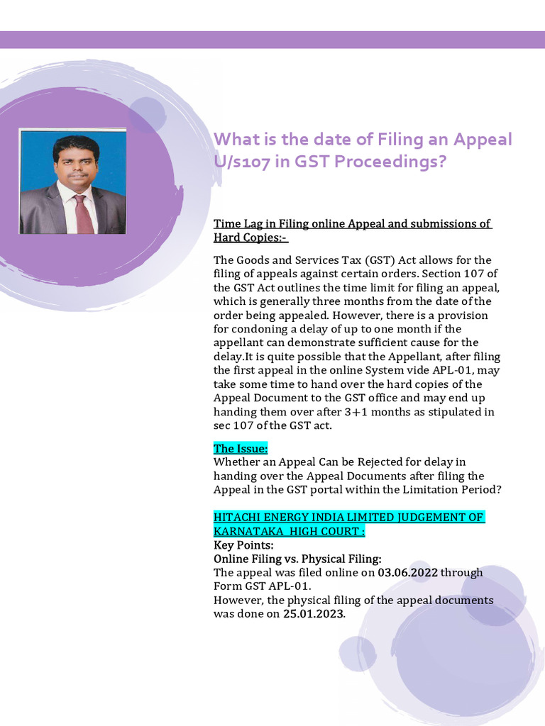 Article On Date of Filing Appeal | PDF | Appeal | Mandamus