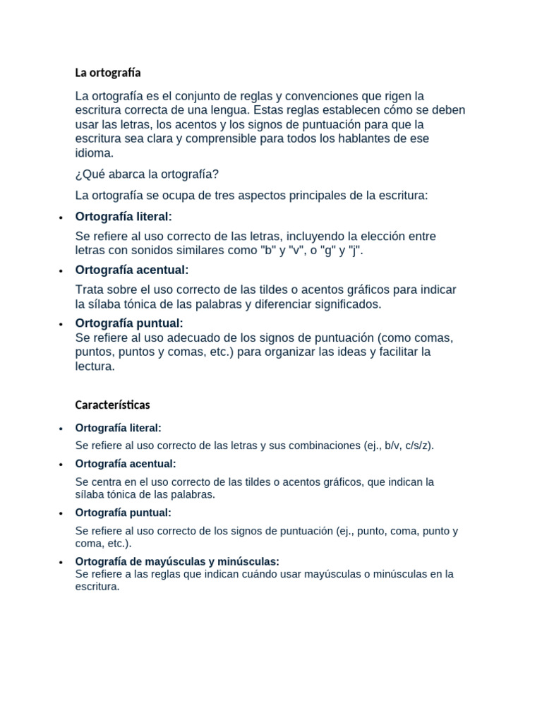 Reglas y Importancia de la Ortografía | PDF | Ortografía | Coma