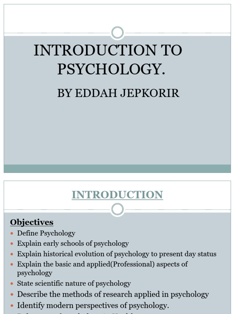 Introduction To Psychology | PDF | Psychology | Mind