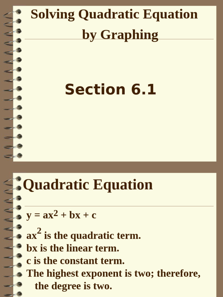 Solving Quadratic Equations Using Graphs and Tables | PDF | Quadratic ...