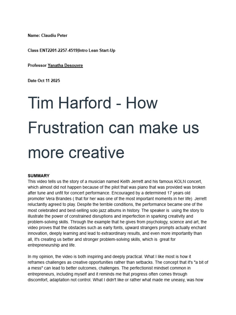 Frustration Fuels Creative Innovation | PDF | Entrepreneurship | Cognition