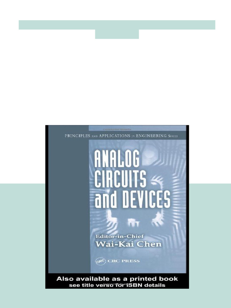 Analog Circuits and Devices 1st Edition Wai-Kai Chen Available Any ...