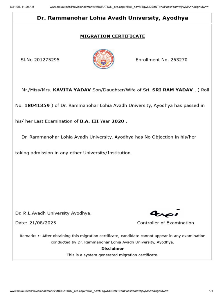 Kavya Migration | PDF