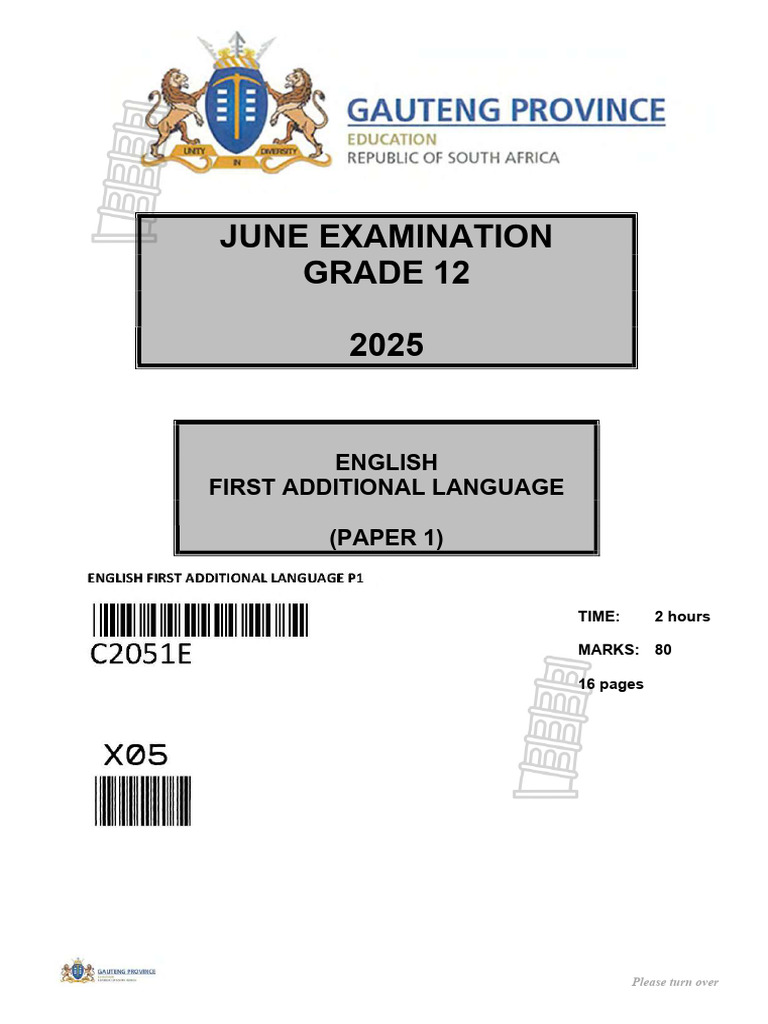 Grade 12 English Exam Paper 2025 | PDF | Adolescence | Bullying