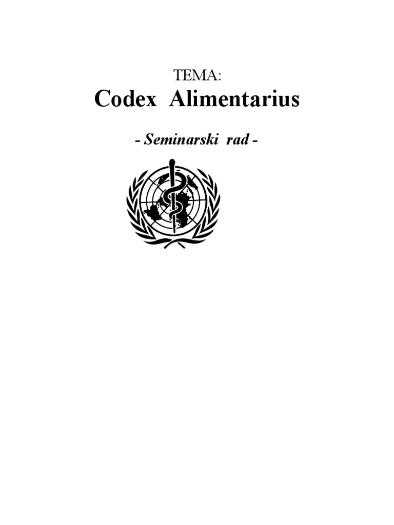 Codex Alimentarius | PDF