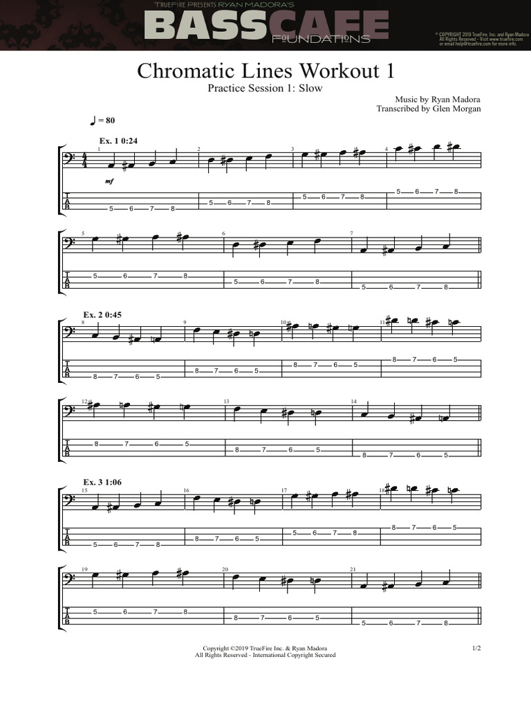 Chromatic Lines Workout 1practice Session 1 - Slow | PDF