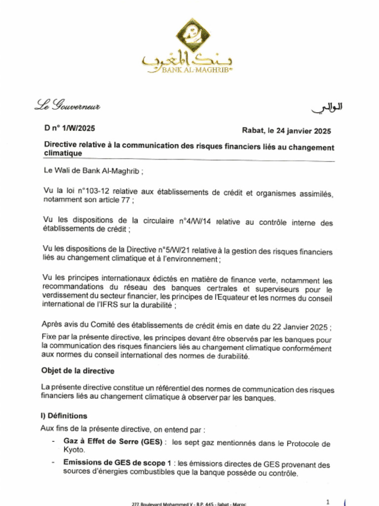 DSB-Directive N° 1 | PDF