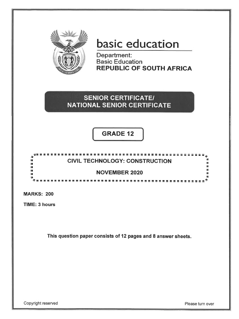 Civil Technology (Construction) | PDF