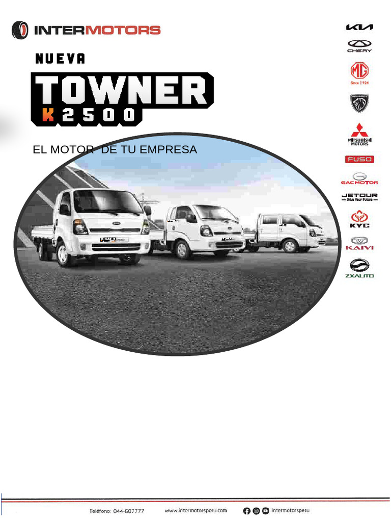 Brouchure de Kia Towner 2500 4x2 | PDF | Tracción en las cuatro ruedas ...