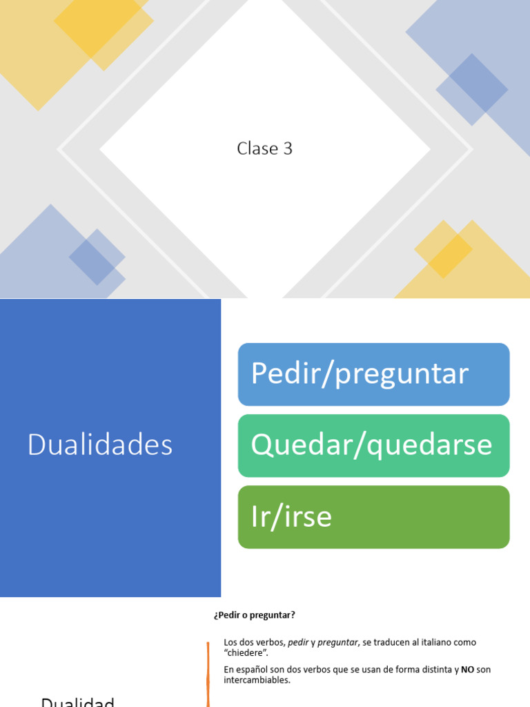 Diferencias entre pedir y preguntar | PDF