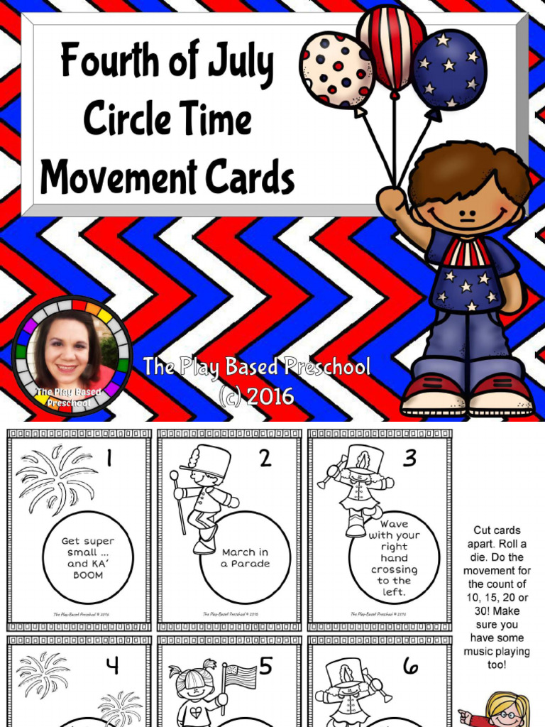 FourthofJulyCircleTimeMovements 1 | PDF