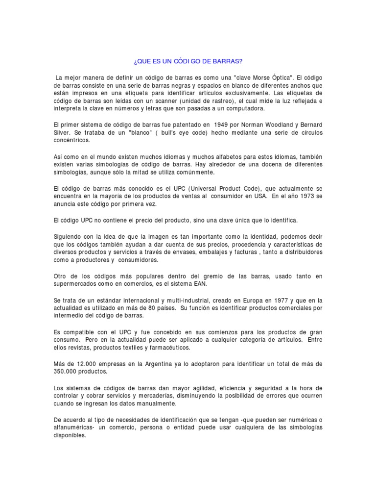 C Digo de Barras | PDF