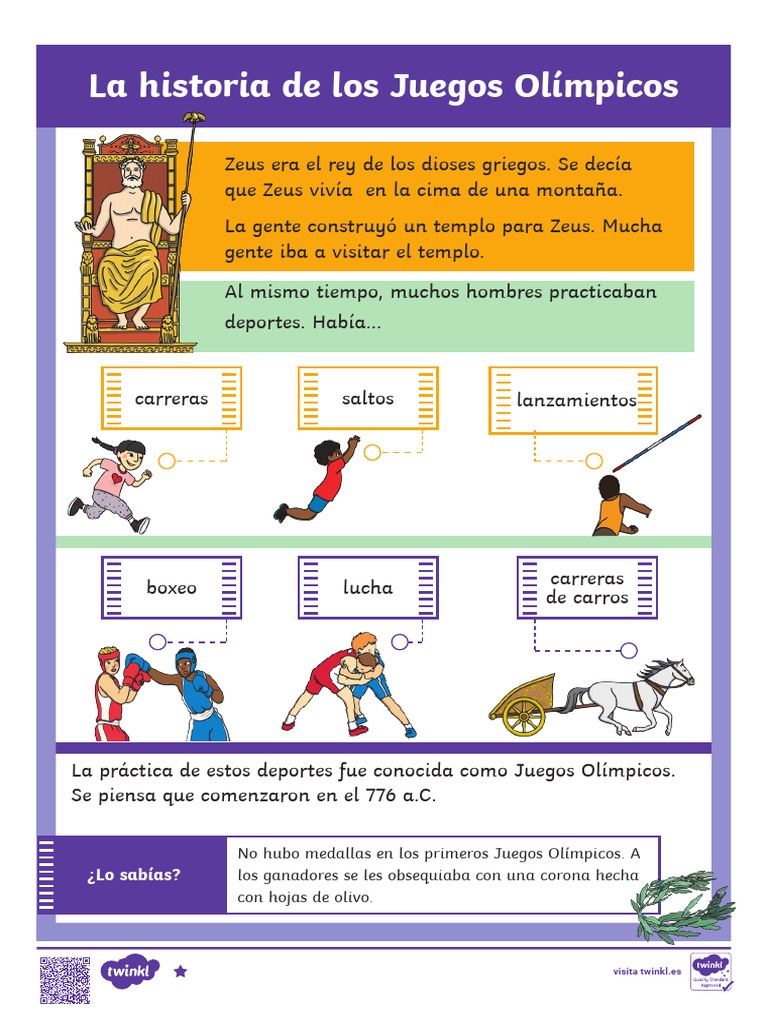Historia de los Juegos Olímpicos | PDF | Zeus | templo