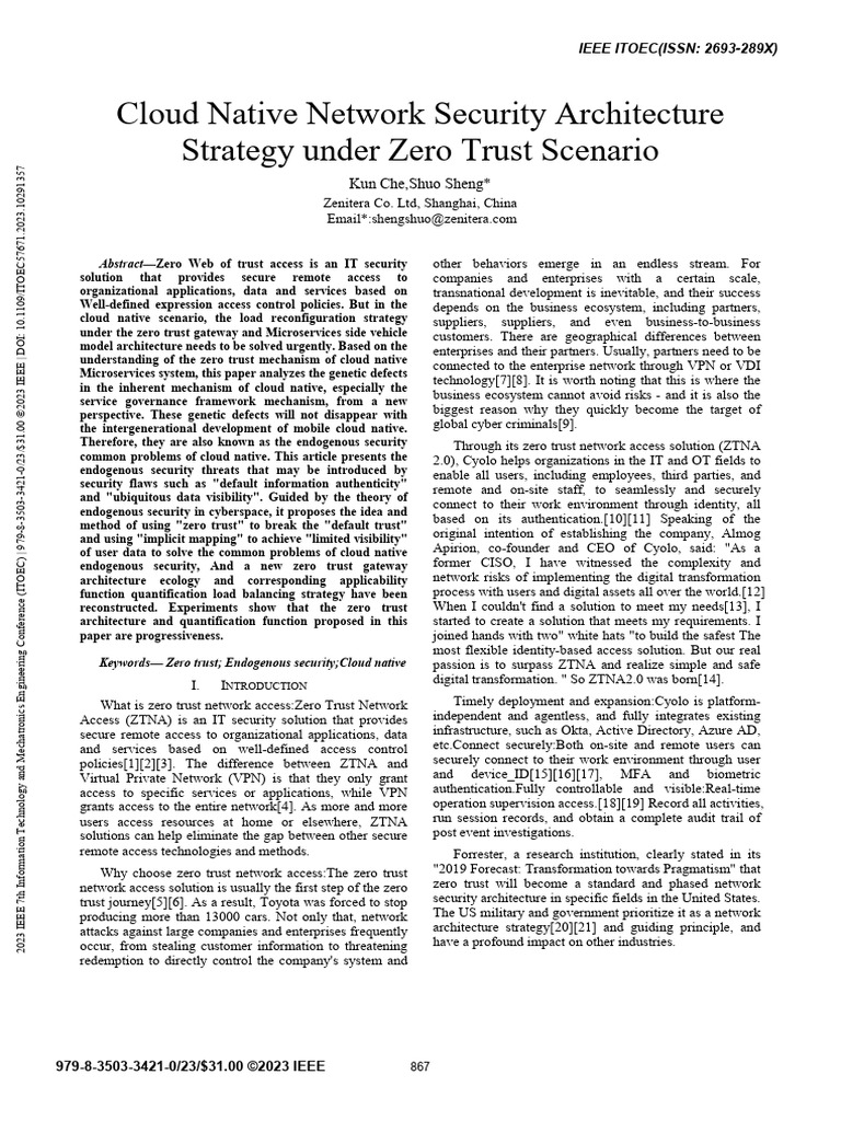 Cloud Native Network Security Architecture Strategy | PDF | Virtual ...