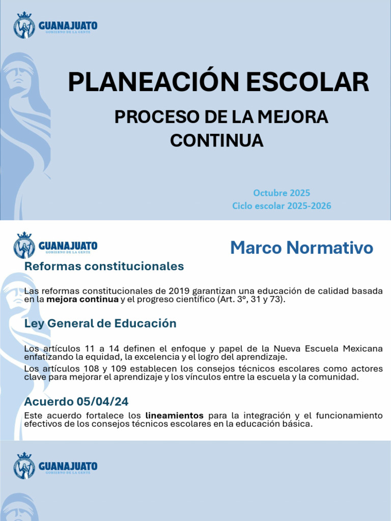 Mejora Continua En La Planeación Escolar Pdf Enseñando Evaluación