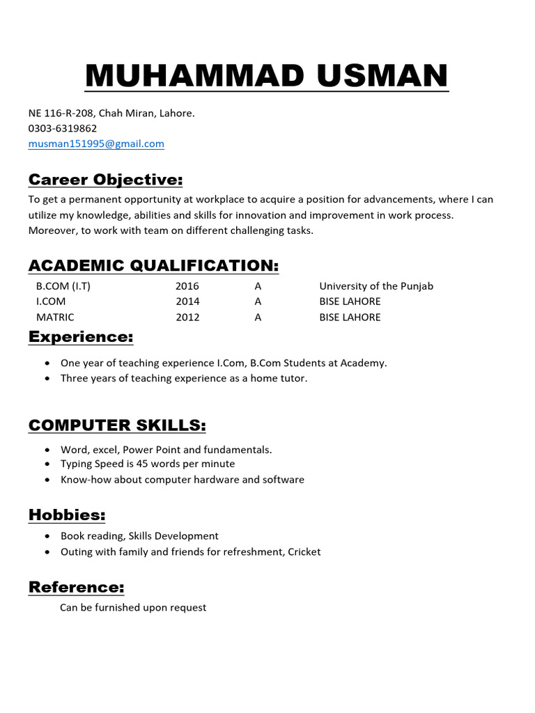 Muhammad Usman PDF | PDF