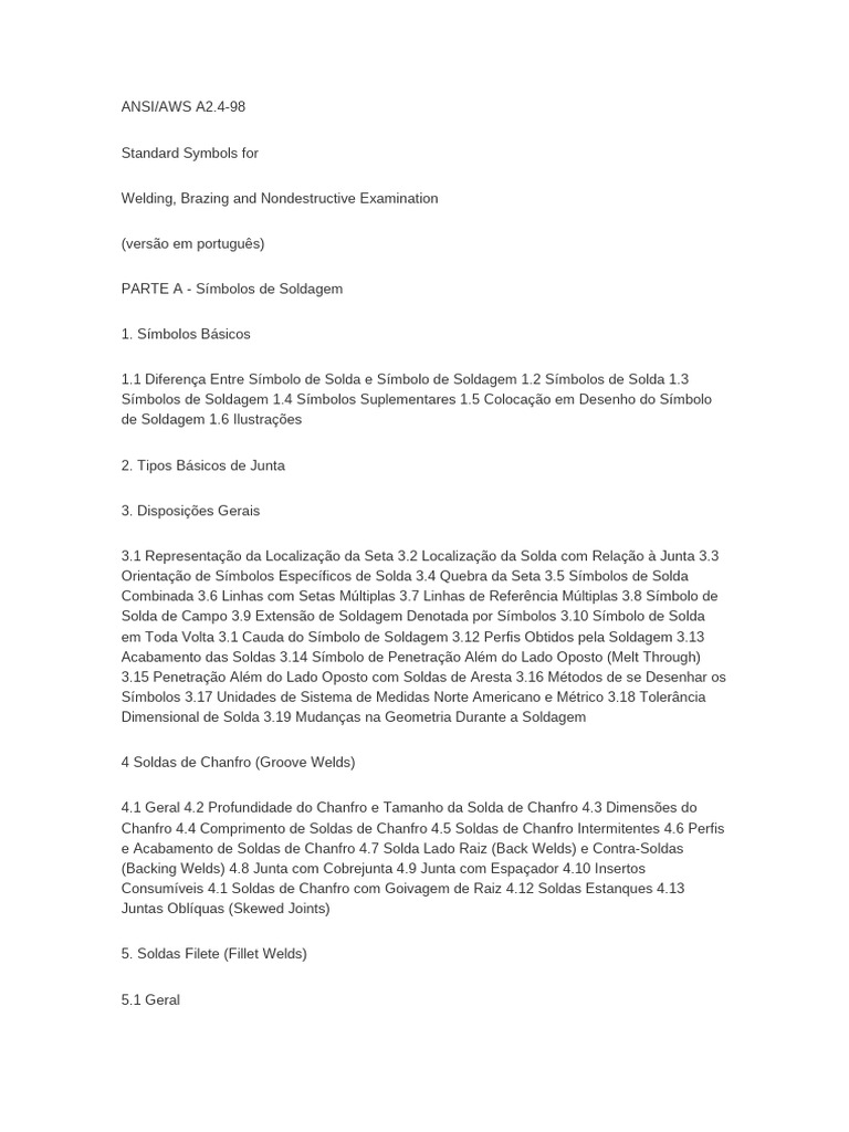 Símbolos de Soldagem e Brazagem AWS A2.4 | PDF | Desenho | Simetria