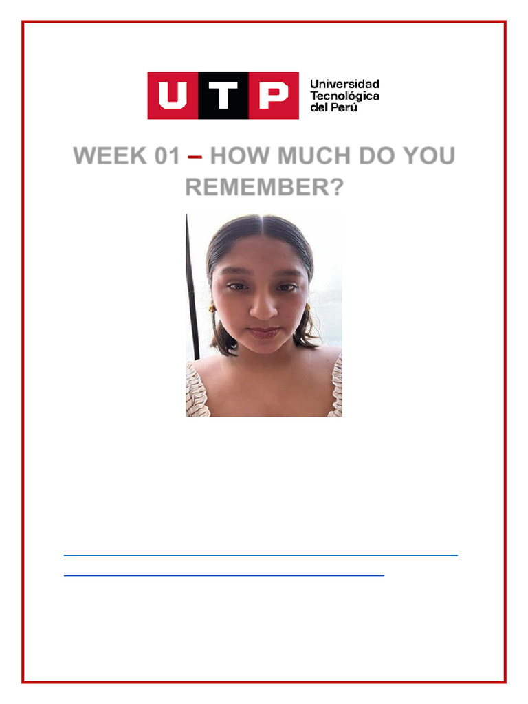 Week 01 - How Much Do You Remember | PDF