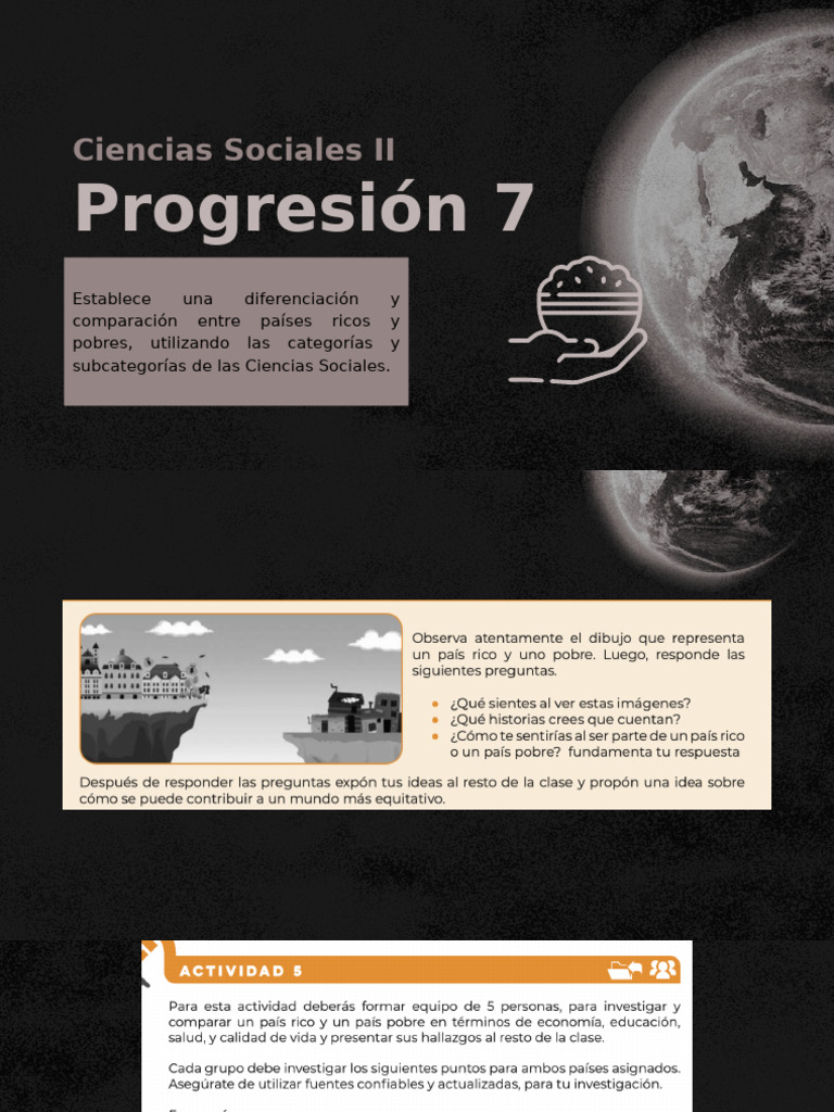 Ciencias Sociales Progresión 7 | PDF | Pobreza | Pobreza e indigencia