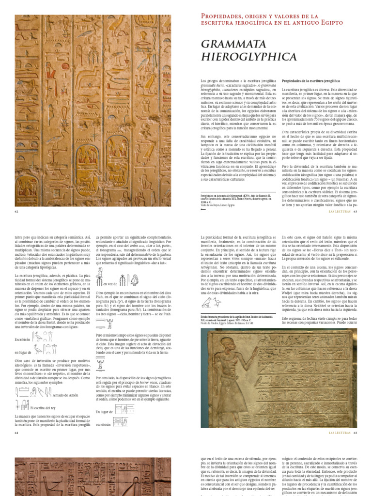 Grammata Hieroglyphica. | PDF | Jeroglíficos egipcios | Escritura