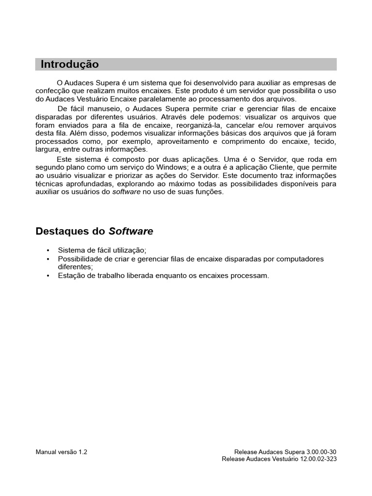 Guia de Instalação do Audaces Supera | PDF | Servidor (informática ...