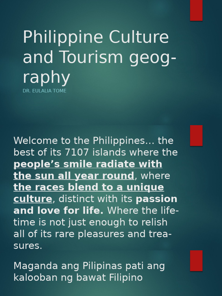 Philippine Culture and Tourism Insights | PDF | Philippines