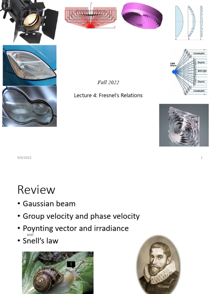 Lecture4: Fresnel’s Relations | PDF | Polarization (Waves) | Waves