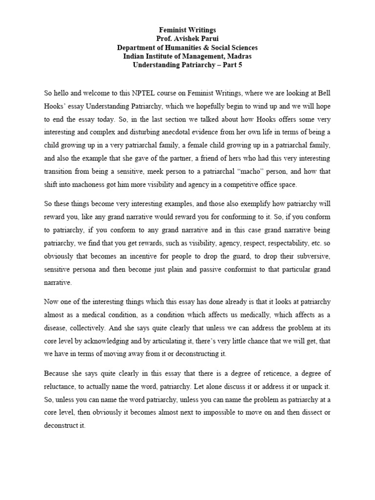 lec5 | PDF | Patriarchy | Feminism