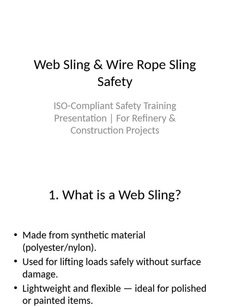 Web & Wire Rope Sling Safety Guide | PDF