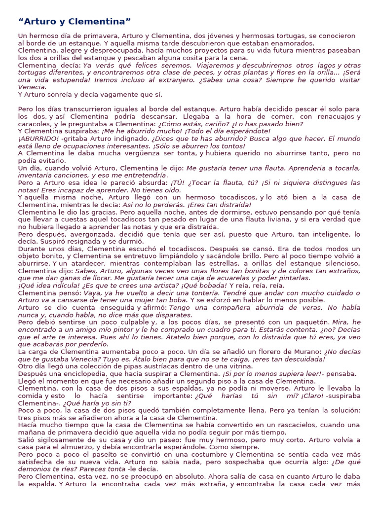 Clementina y Arturo | PDF