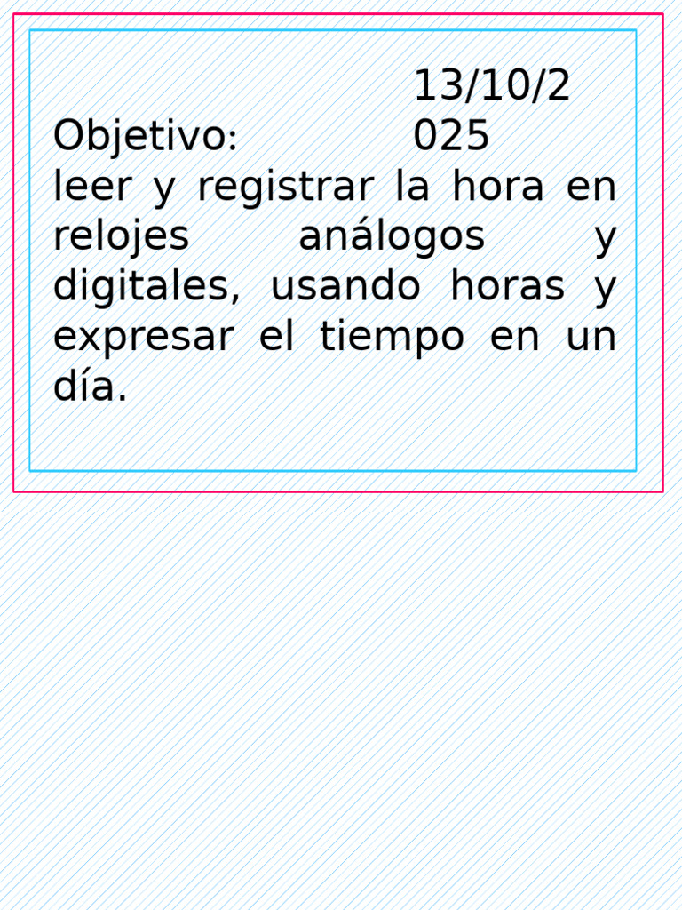 Clase 4 Aprendiendo Haber La Hora | PDF