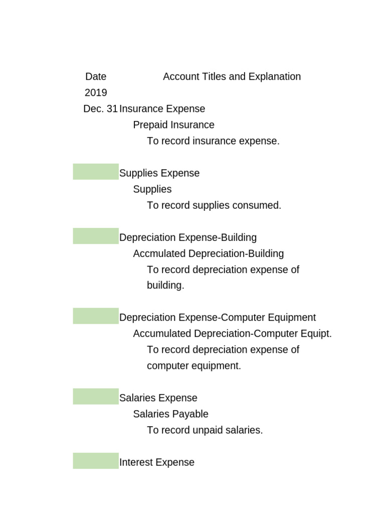 ACCT101 ELABORATE 4.1 Preparing Adjusting Entries From Unadjusted and Adjusted Trial Balance | PDF