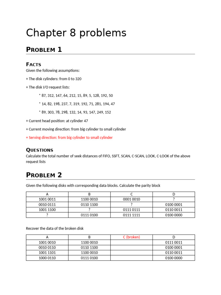 Chapter 8 Problems | PDF