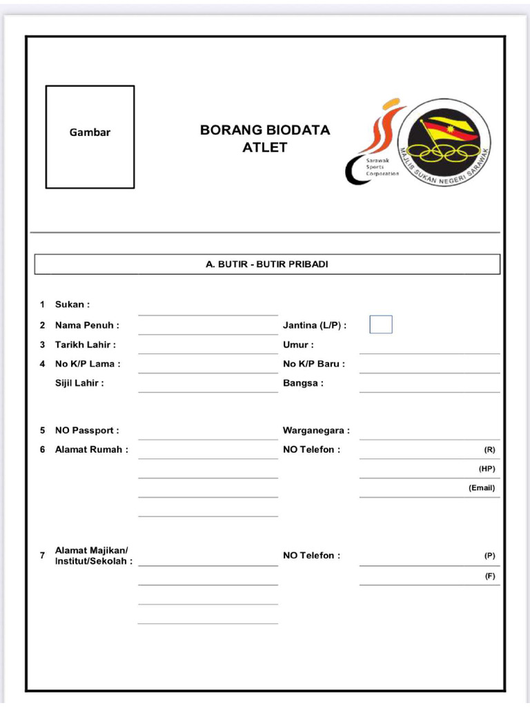 Biodata Atlet PP SSC | PDF