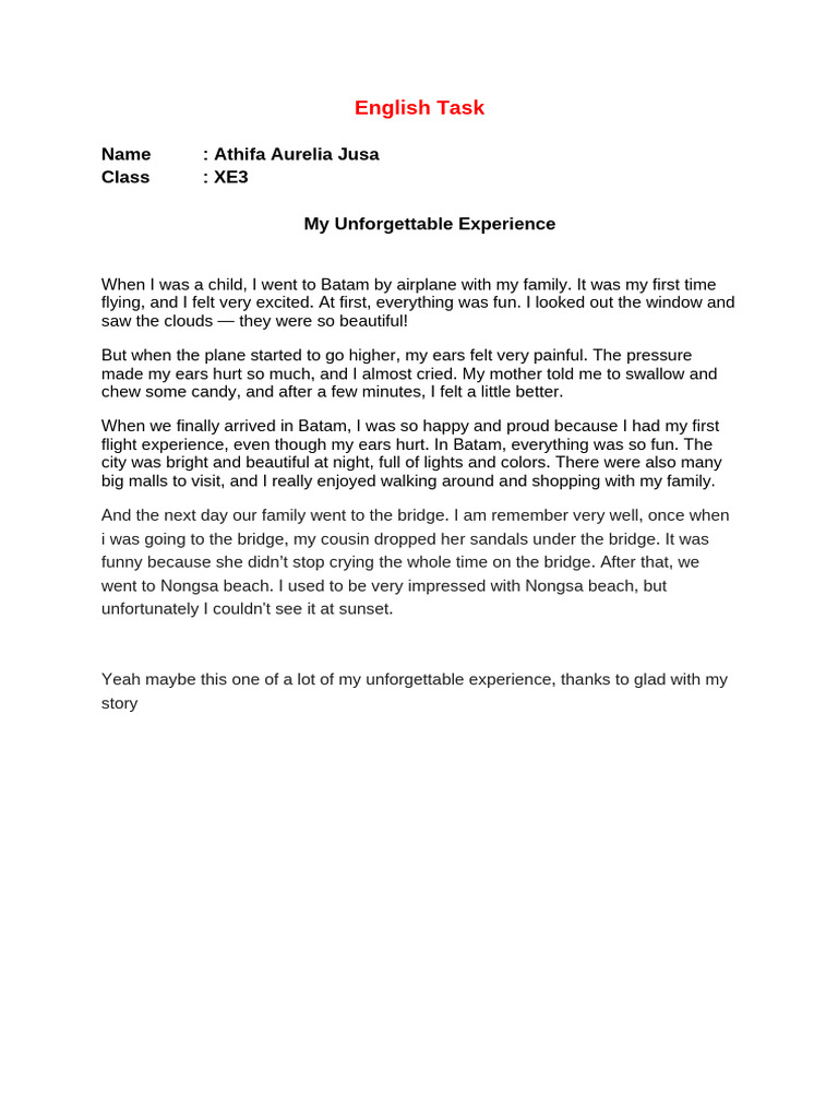English Task | PDF