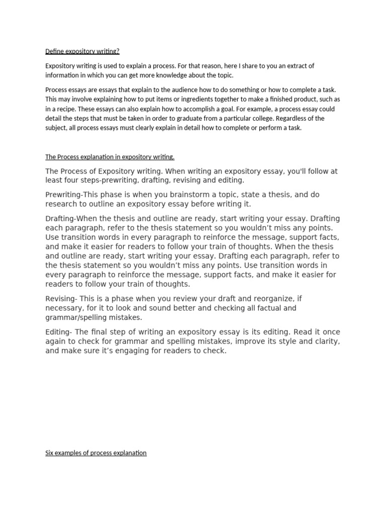 Define Expository Writing Completed Almost | PDF | Essays | Human ...